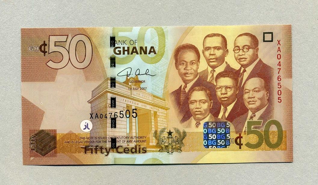 Ghana 50 Cedis 01.7.2007 Pick 41a unc / GEM UNC | MA-Shops