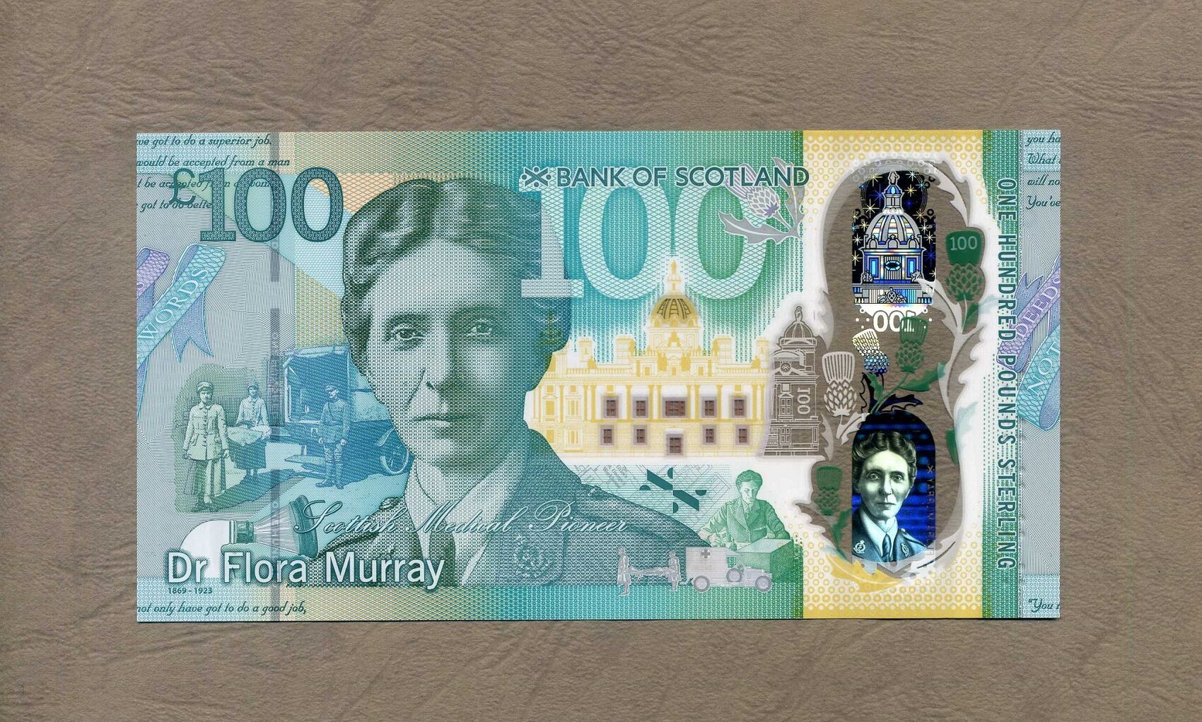 Bank of Scotland 100 Pound 16.8.2021 - Sir Walter Scott - Dr.Flora ...