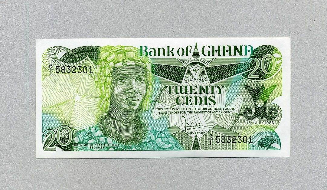Ghana 20 Cedis 15.7.1986 P.24a unc / GEM UNC | MA-Shops