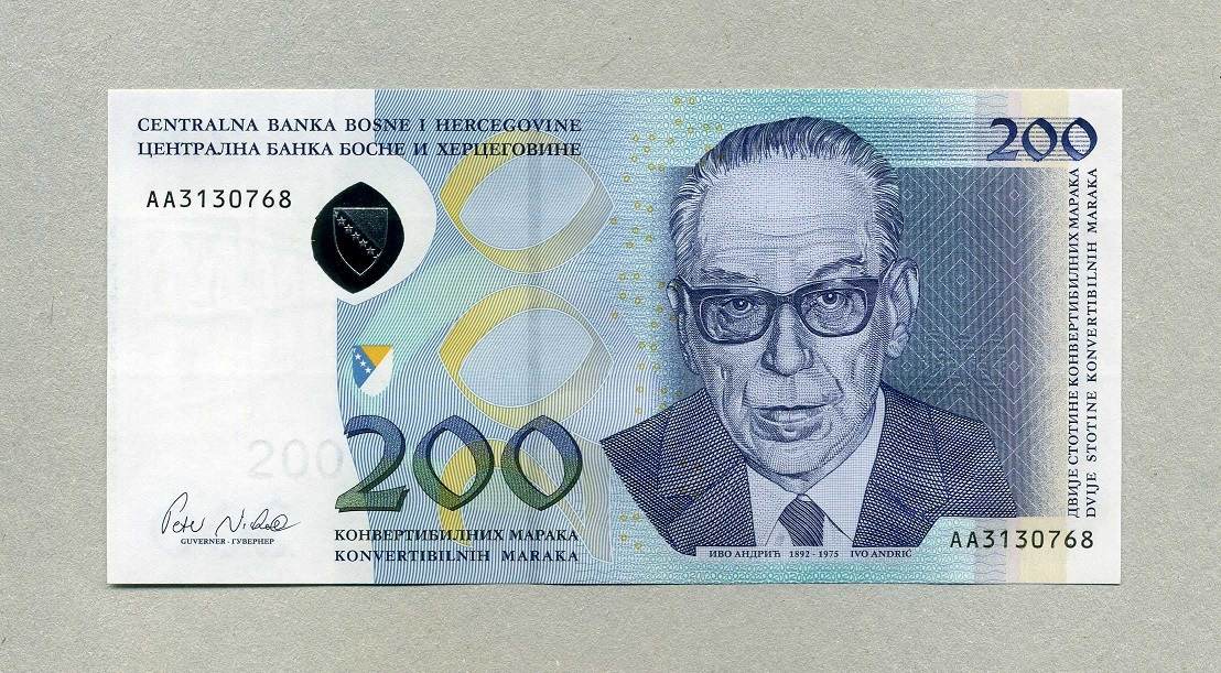 Bosnien & Herzegowina 200 Maraka ND(2002) - IVO ANDRICH - unc / GEM UNC ...