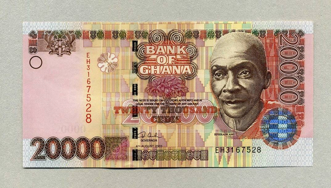 Ghana 20 000 Cedis 04 8 2003 Pick 36b Unc GEM UNC MA Shops ghana-20-000-cedis-04-8-2003-pick-36b-unc-gem-unc-ma-shops