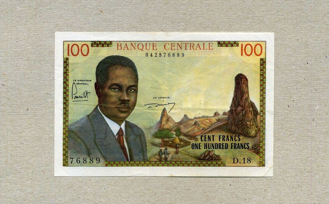 CAMEROON 100 Francs ND (1962) P.10a - President Ahmadou Ahidjo - VF ...
