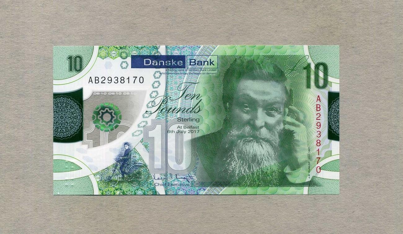 Nord-Irland/DANSKE BANK 10 Pounds 06.7.2017 - New Design - 2019 ...