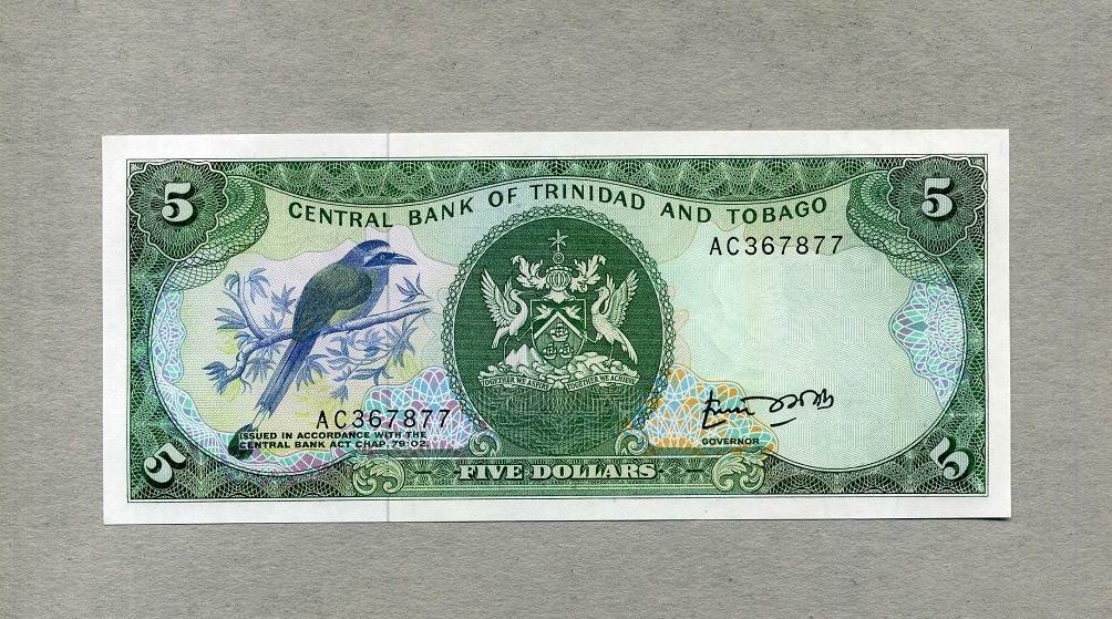 Trinidad & Tobago 5 Dollars P.37a unc / GEM UNC | MA-Shops