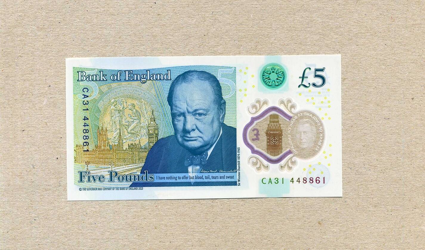 Grossbritannien 5 Pounds - Neue Serie in Polymer - 2024 - King Charles ...