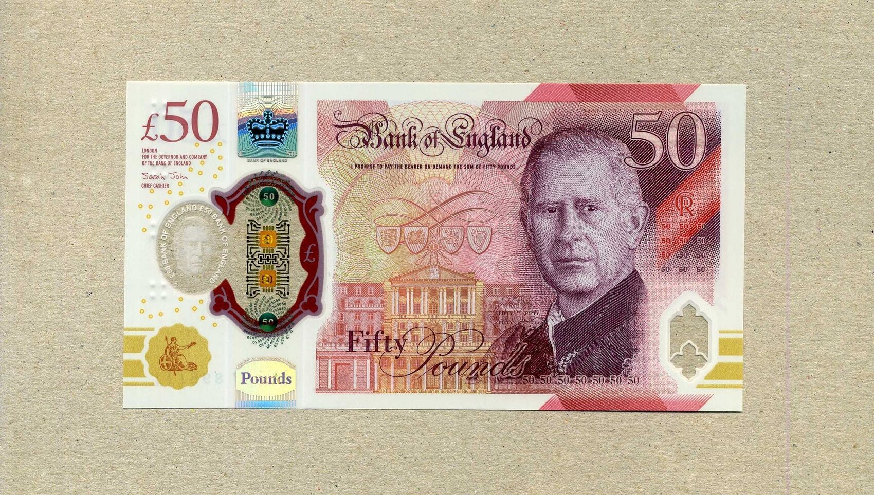 Grossbritannien 50 Pounds 2023 - Neue Ausgabe - 2024 - Polymer - King ...