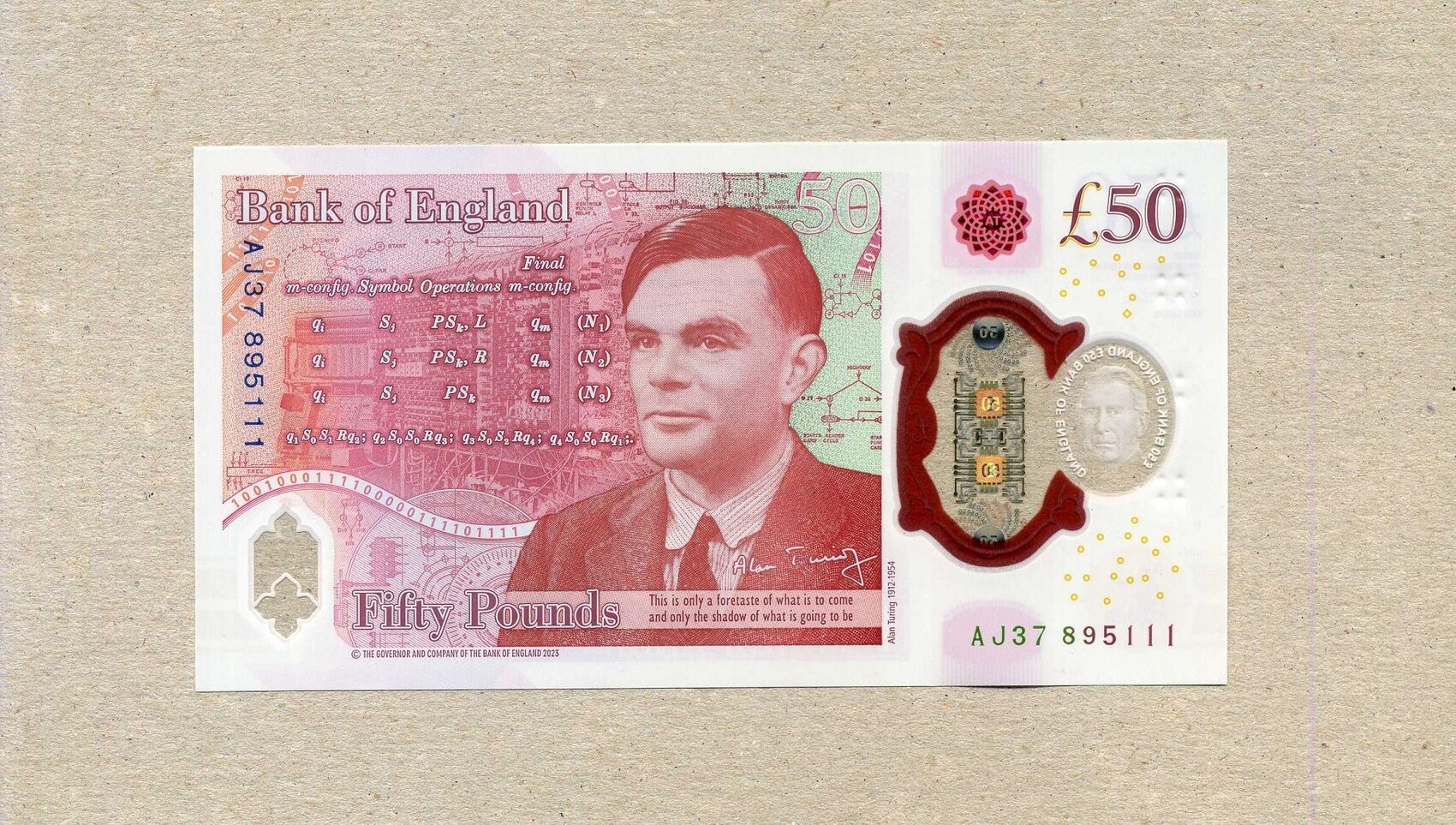 Grossbritannien 50 Pounds 2023 - Neue Ausgabe - 2024 - Polymer - King ...