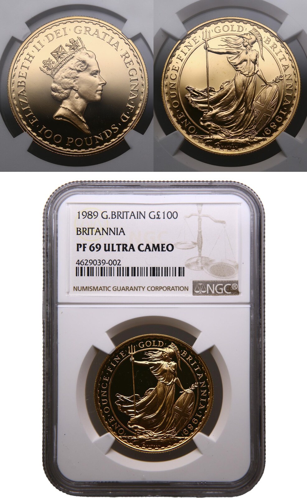 Great Britain 100 pounds 1989 Elizabeth II Proof | MA-Shops