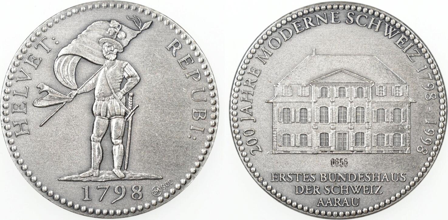 Deutschland Medaille 1998 200 Jahre moderne Schweiz - Helvetische ...