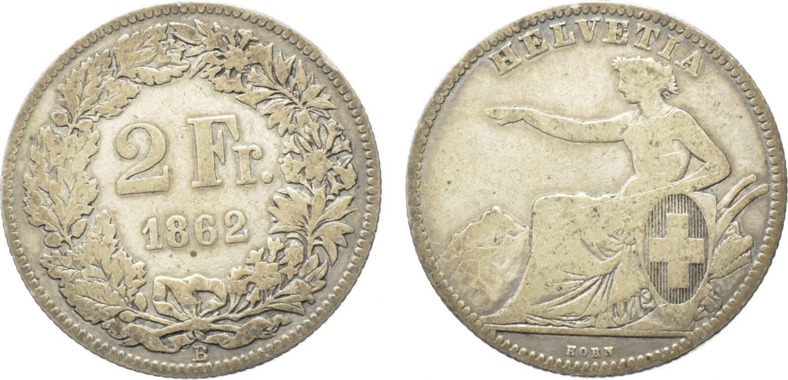 Schweiz 2 Franken 1862 -ss | MA-Shops