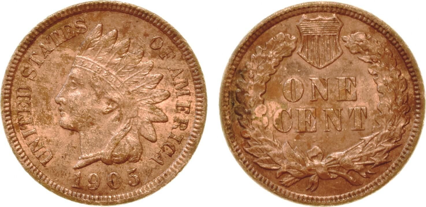USA 1 cent 1905 Indianerkopf / Indian Head AU | MA-Shops