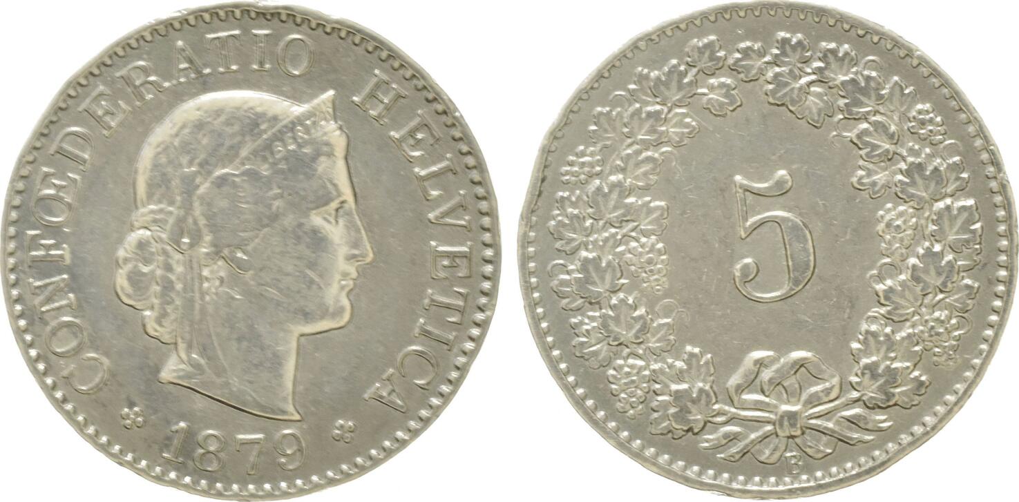 Schweiz 5 Rappen 1879 EF RF | MA-Shops