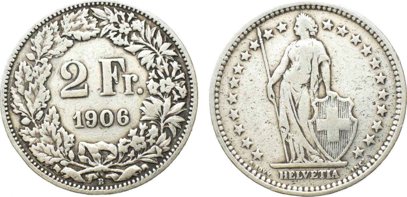 Schweiz 2 Franken 1906 VF | MA-Shops
