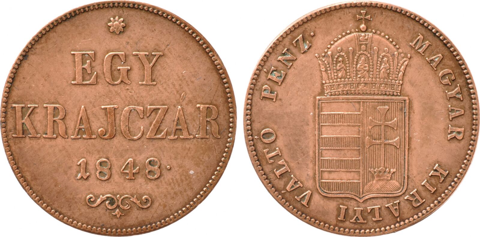 Österreich / Ungarn Egy Krajczár 1848 Franz Josef I. 1848-1916 / Revolution Ungarn EF | MA-Shops