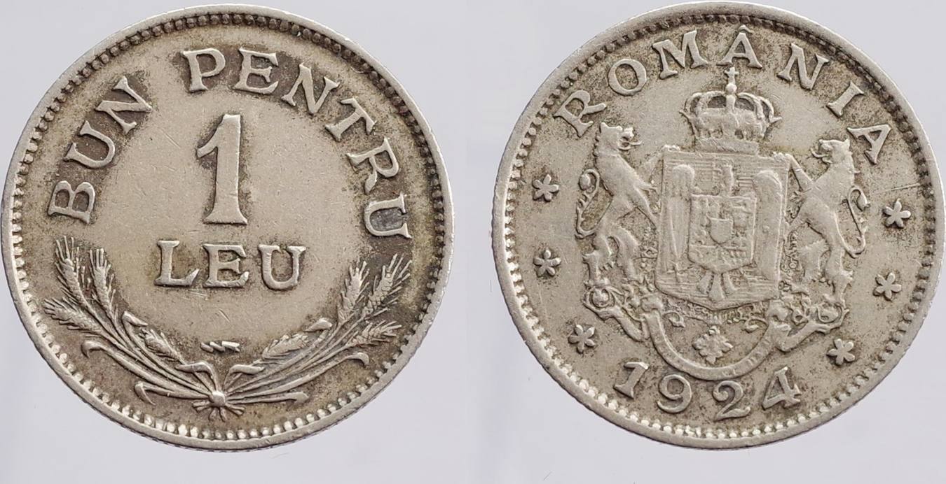 Rumänien 1 LEU 1924 VF | MA-Shops