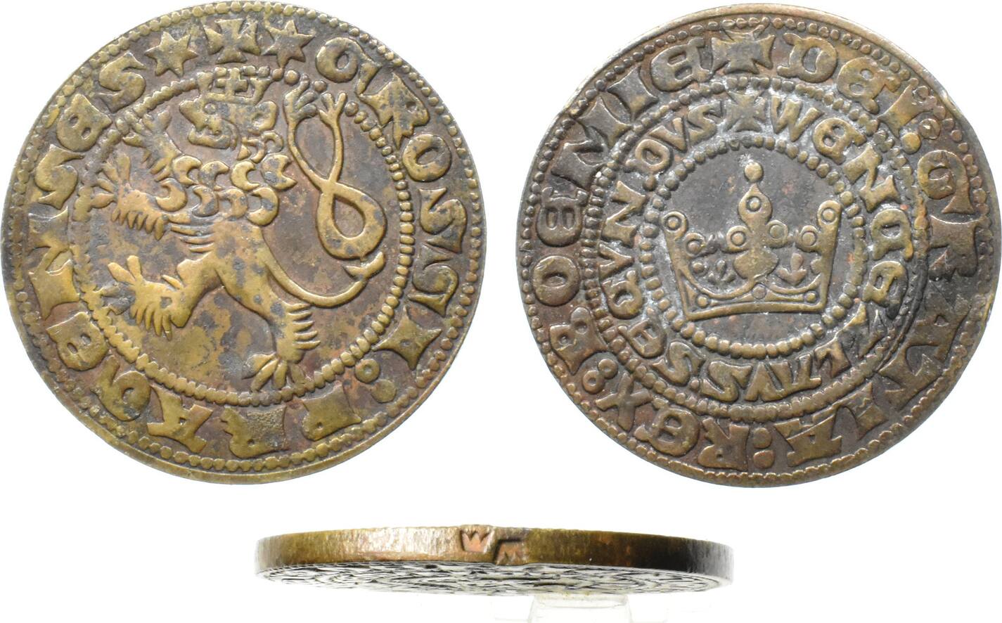 Tschechien, Prag Medaille Prager Groschen - Karl IV. von Luxemburg EF ...