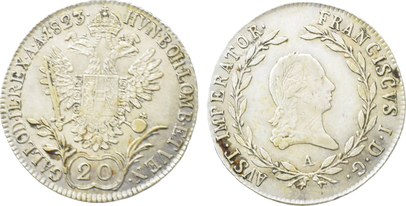 Österreich 20 Kreuzer 1823 A Franz II. 1792-1835 Austria Vienna EF | MA ...