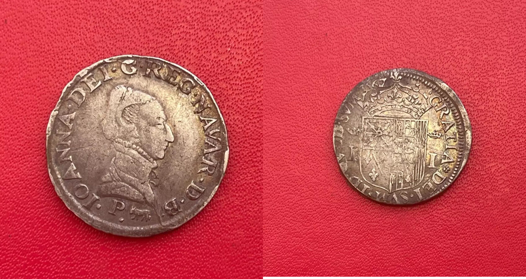 NAVARRE-BÉARN. Belle monnaie argent Teston JEANNE D'ALBRET 1567. Etat ...