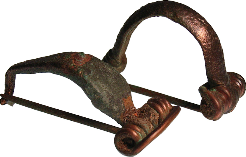 2 Rare Celtic bow robe fibula, Celts collection of antique fibulae, La ...