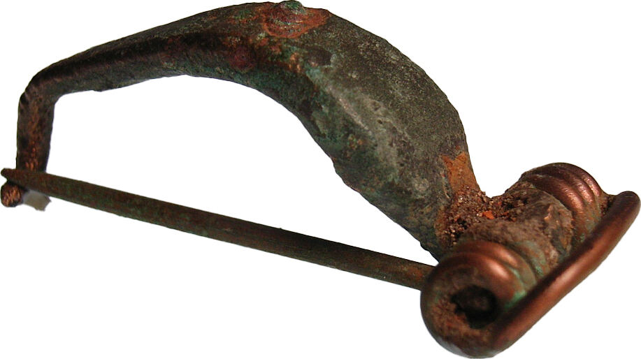 2 Rare Celtic bow robe fibula, Celts collection of antique fibulae, La ...