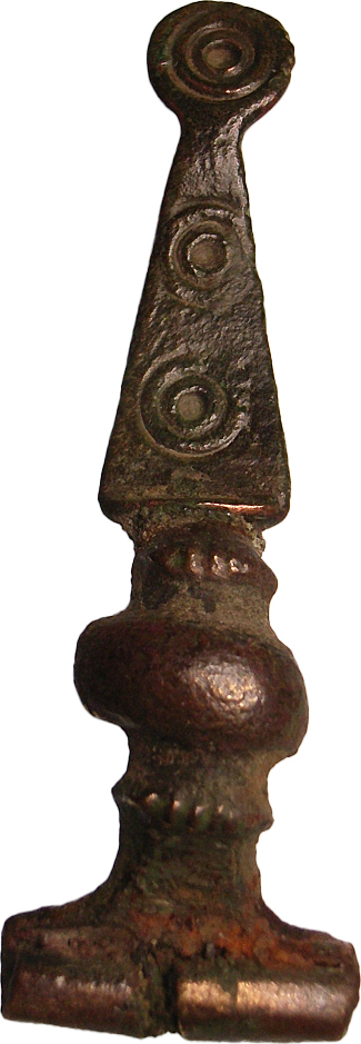 Roman robe fibula with eye decoration, antique fibula jewelry, Romans ...