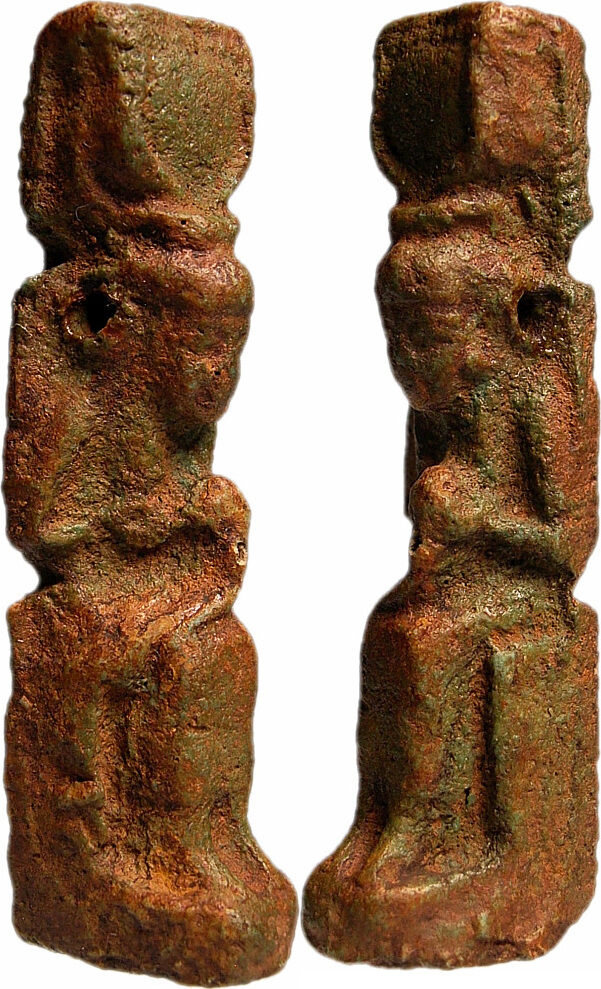 Egyptian deity Isis with Horus boy pendant, antique jewelry collection ...