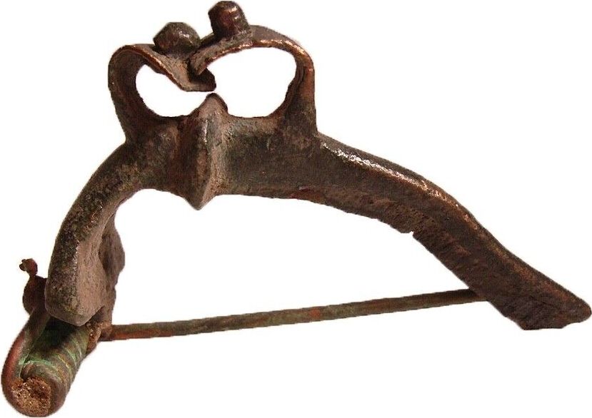 Large Roman crown Pannonia robe fibula, ancient ROMANS COLLECTION rare ...