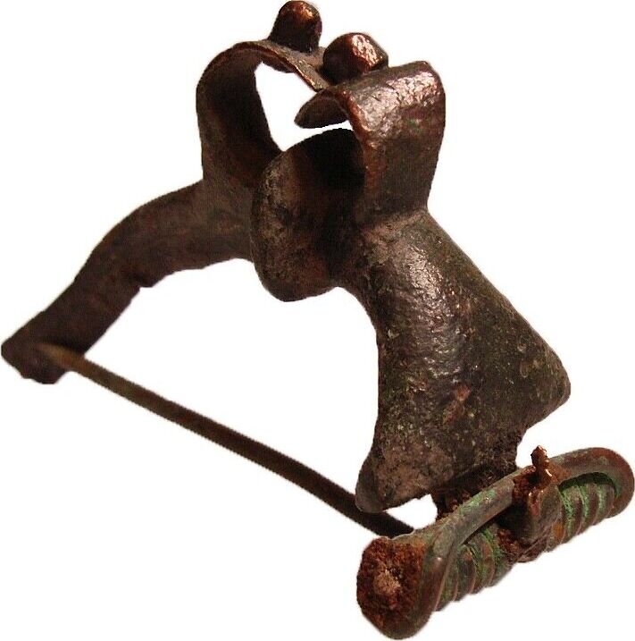 Large Roman crown Pannonia robe fibula, ancient ROMANS COLLECTION rare ...