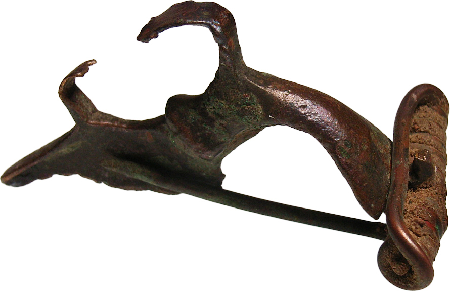 Roman crown Pannonia robe fibula with needle, ancient Romancollection ...