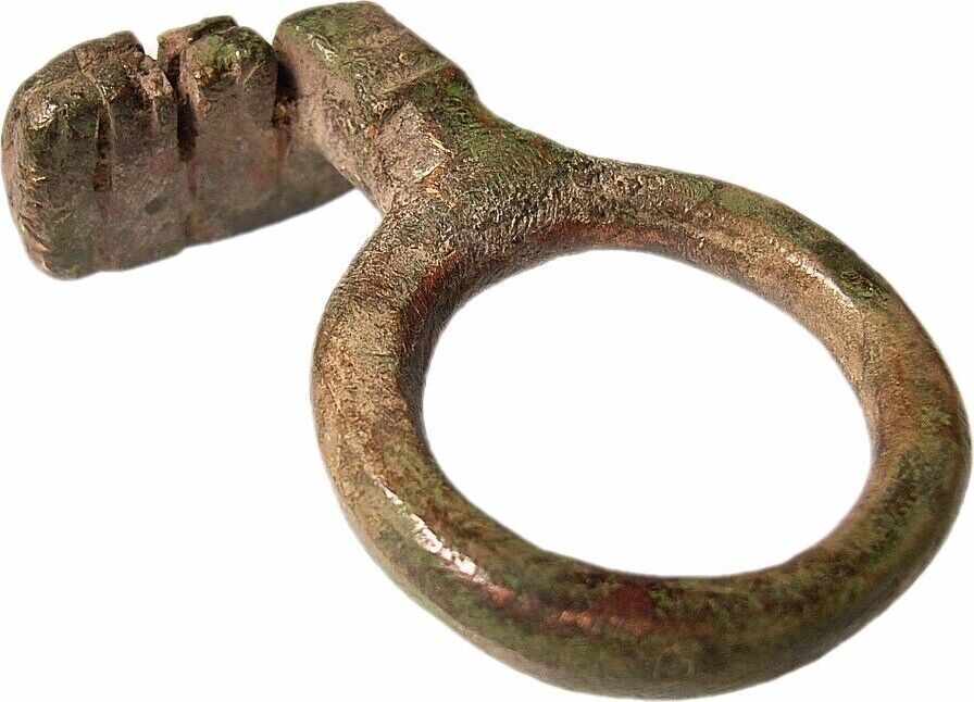 Door key Roman finger ring in beautiful condition from a bronze estate ...