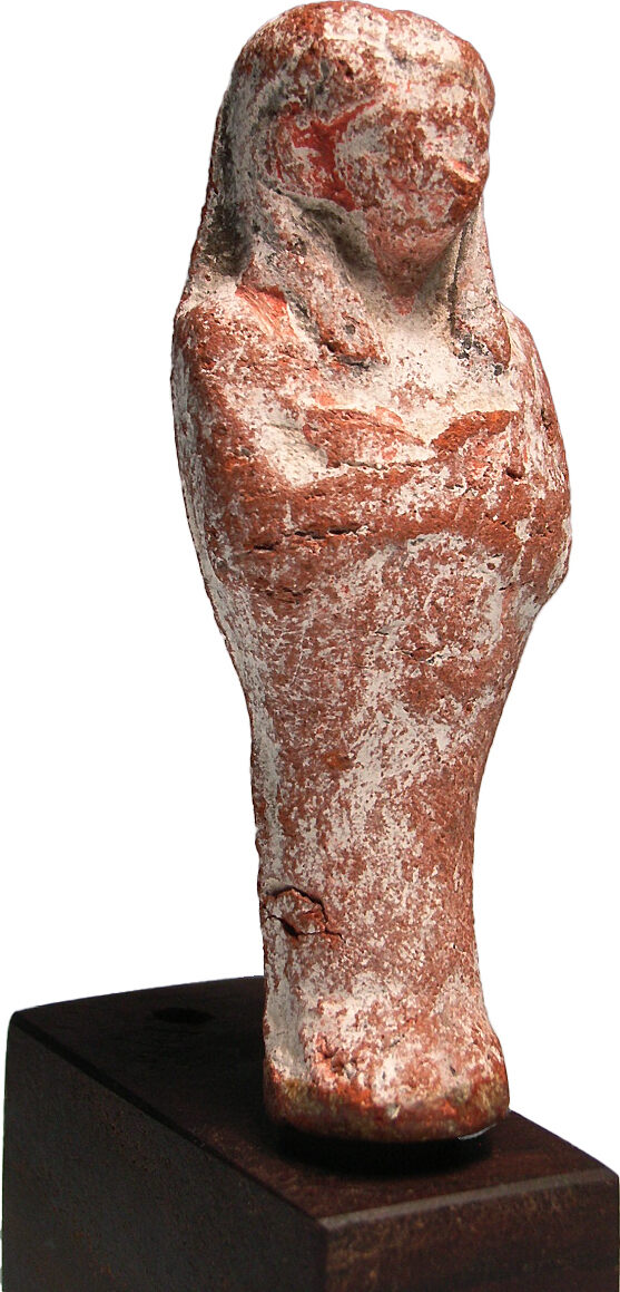 Egyptian Ushabti statue made of clay with remains of painting, Egypt ...