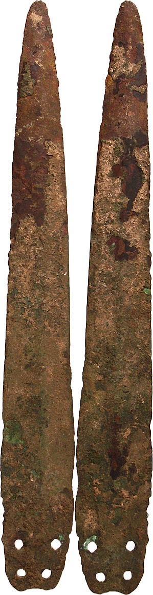 Handle plate dagger from the Bronze Age, dagger blade VZ Celtic antique ...