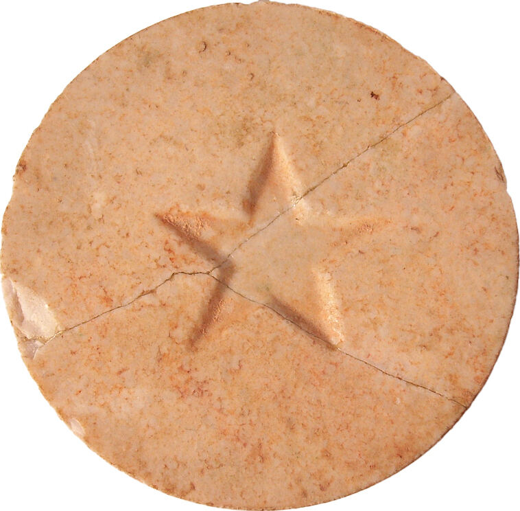 Roman, Judea token with star decoration made of bone, antique ...