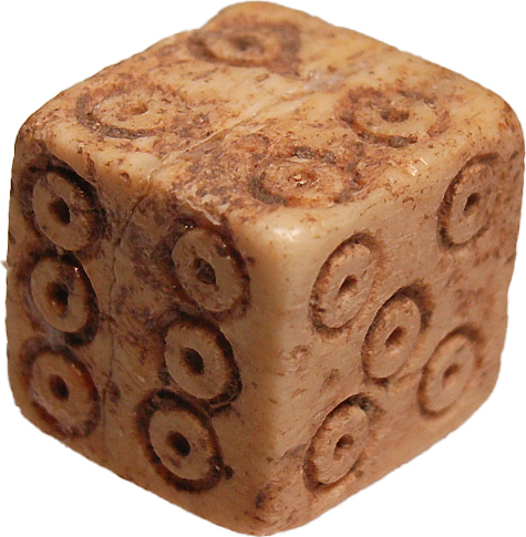OLD ROMAN Rare leg game dice with numbers, bread and games, Roman I ...