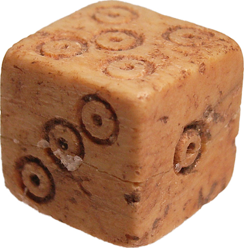 OLD ROMAN Rare leg game dice with numbers, bread and games, Roman I ...