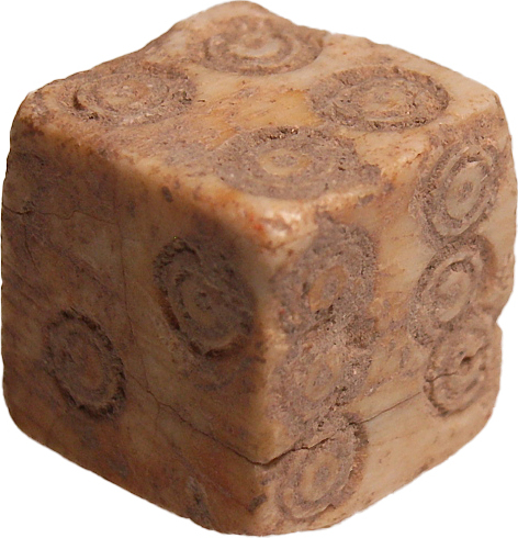 OLD ROMAN Rare leg game dice with numbers, bread and games, Roman II ...