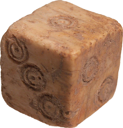 OLD ROMAN Rare leg game dice with numbers, bread and games, Roman II ...