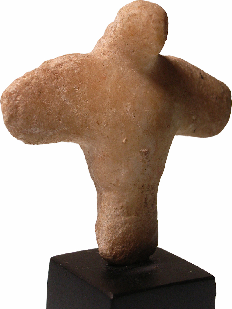 Sumerian eagle figurine made of alabaster on stand, Mesopotamia 3rd-2nd ...