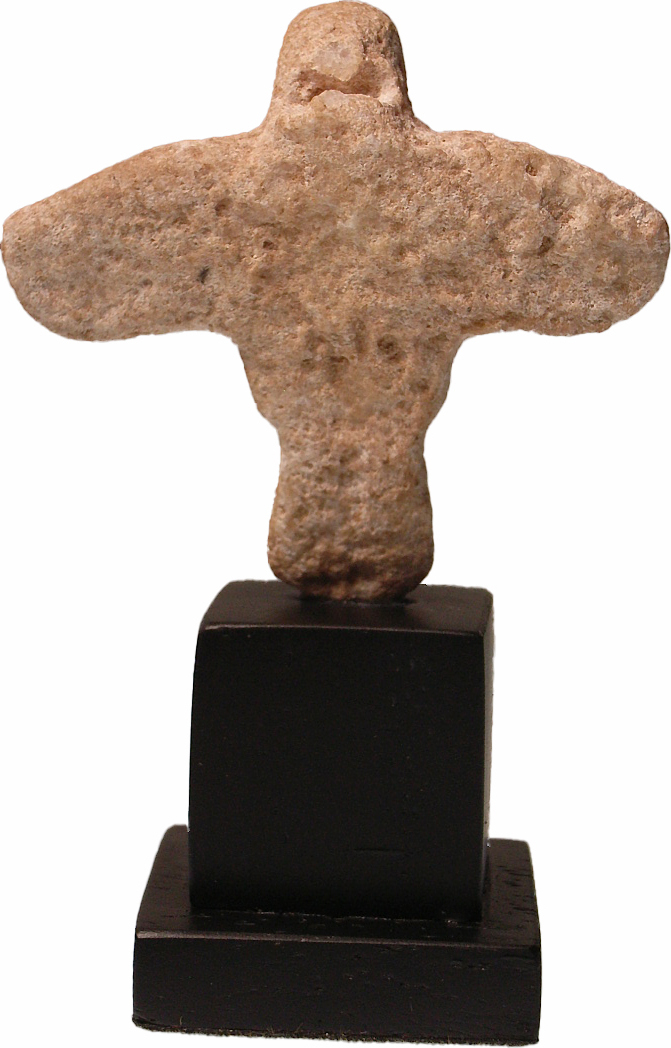 Sumerian eagle figurine made of alabaster on stand, Mesopotamia 3rd-2nd ...