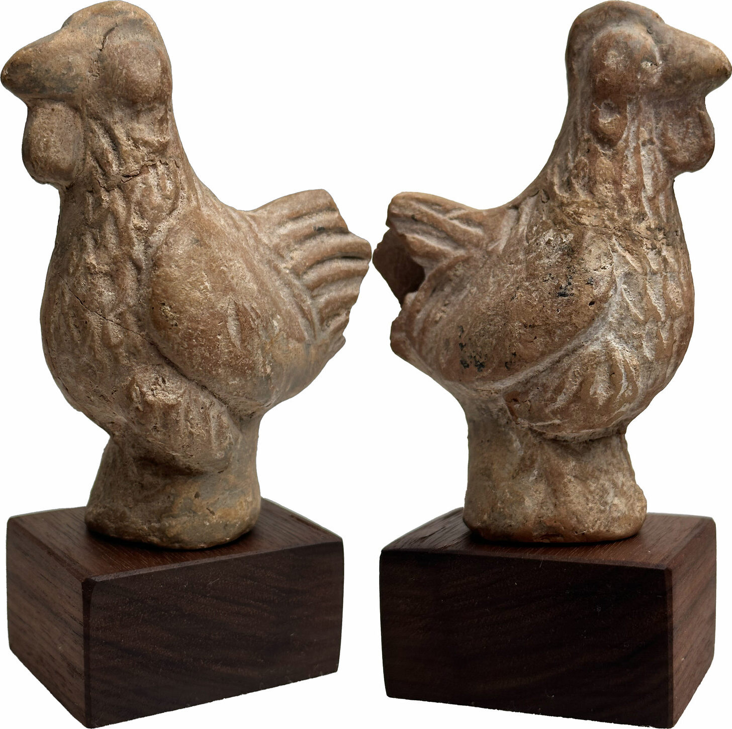 Roman rooster made of ceramic with detailed decoration, Roman Empire 11 ...