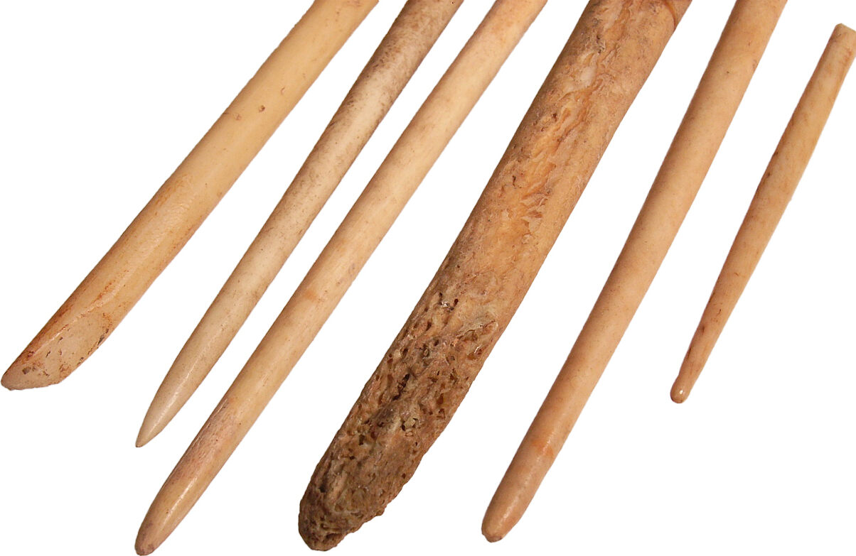 Roman bone pin collection robe pin, hairpin with rare decorations rare ...