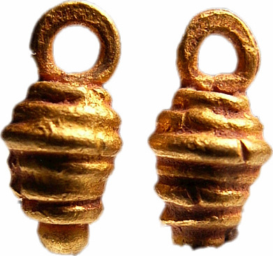 Roman gold jewelry beads in grain shape, ancient Roman jewelry ...