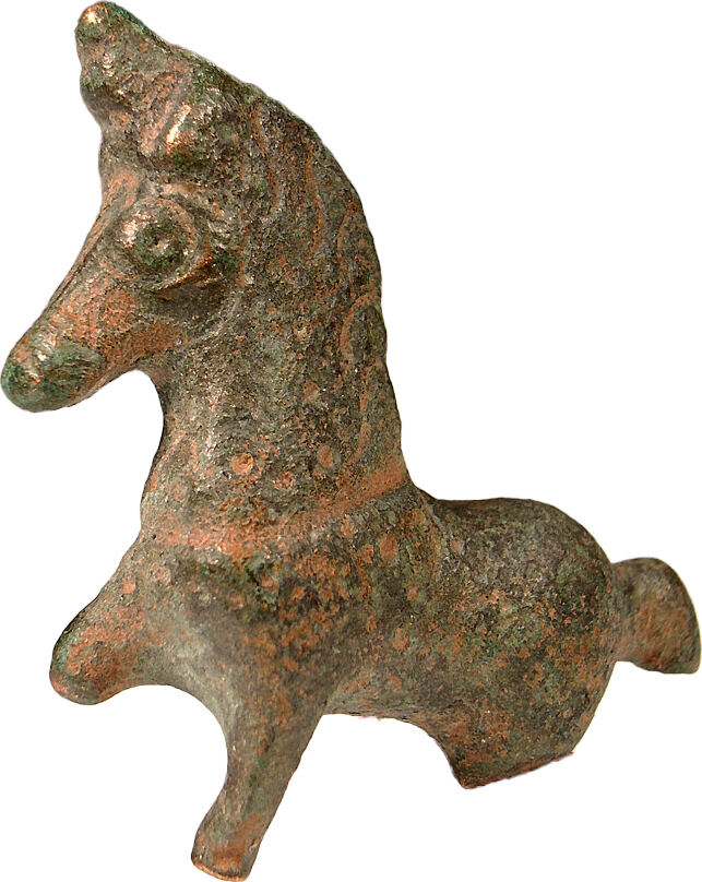 Roman horse bronze statue Thracian with rich decoration, Roman ...
