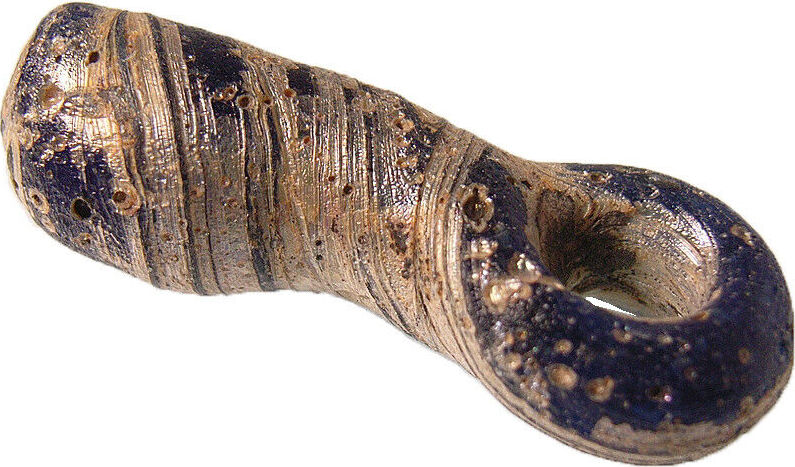MUSEAL: Rare Roman fertility phallus pendant made of glass, sea blue ...