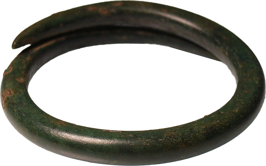 Magnificent example of a bangle with incised decoration, Bronze Age ...