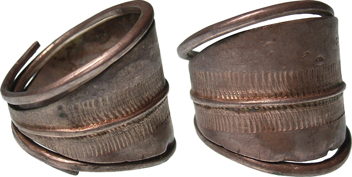 Rare Viking finger ring made of silver with decoration, Norsemen ...