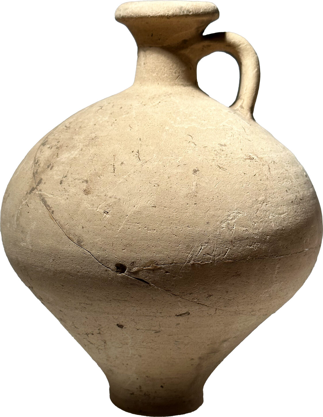 Roman jug with handle, wine vessel, bulbous ceramic, rare location in ...