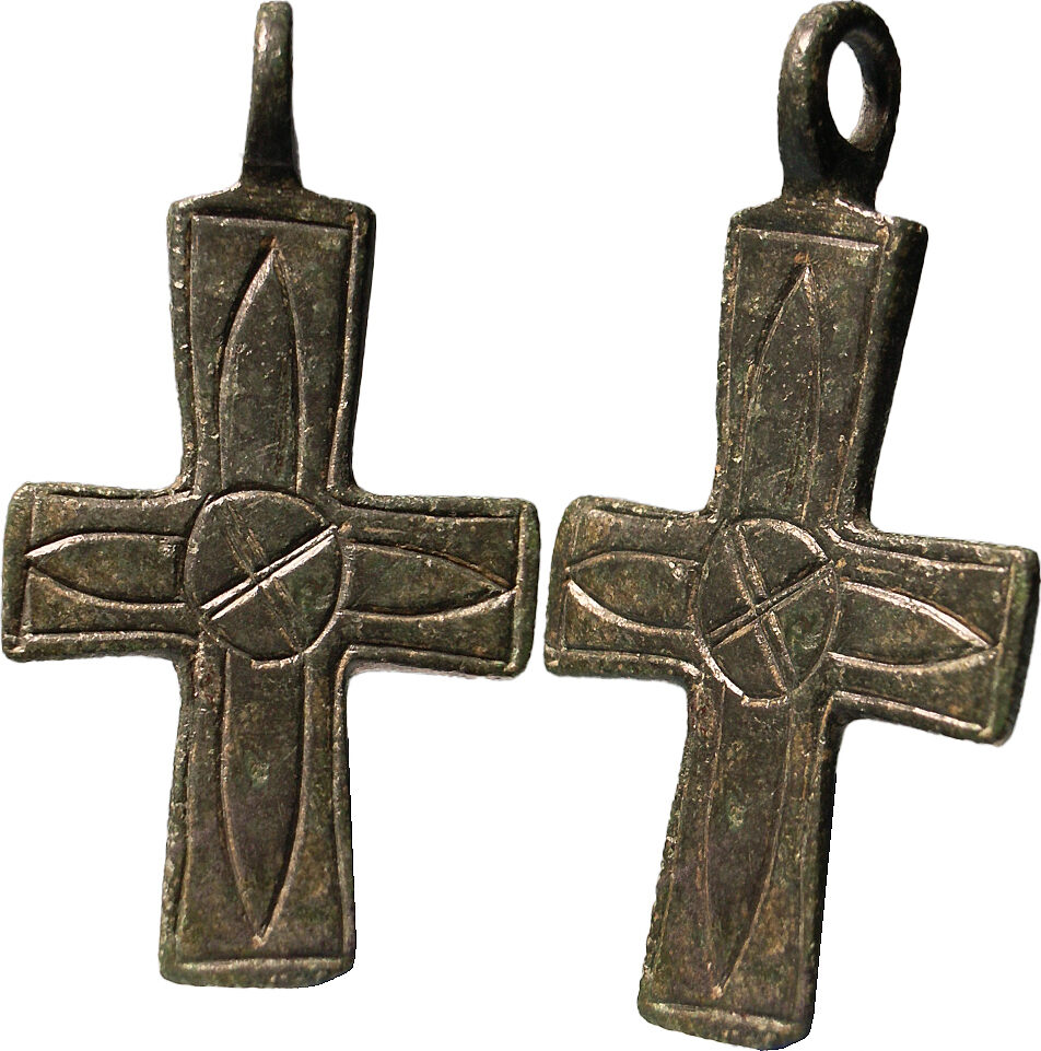 Rare Byzantine cross pendant, RELIC CROSS with ornaments, late ...