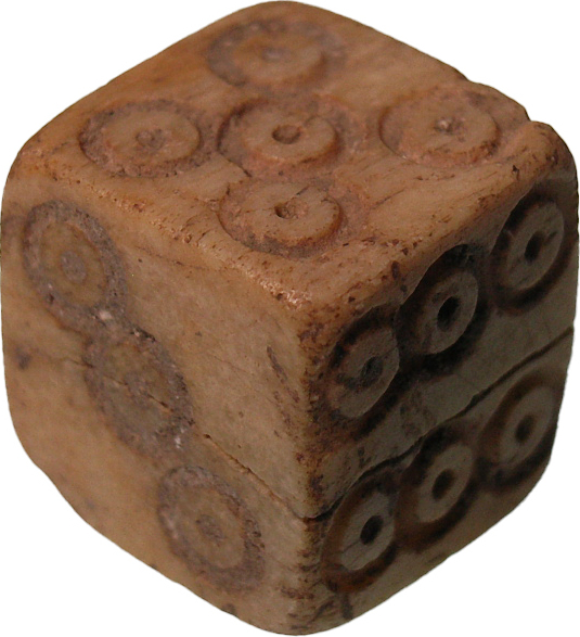 OLD ROMAN Rare leg game dice with numbers, bread and games, Roman 3 ...