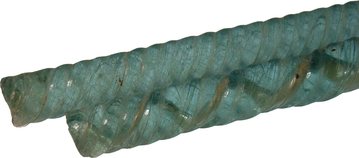 Roman cosmetic stick fragments of twisted azure glass, Roman Empire ...